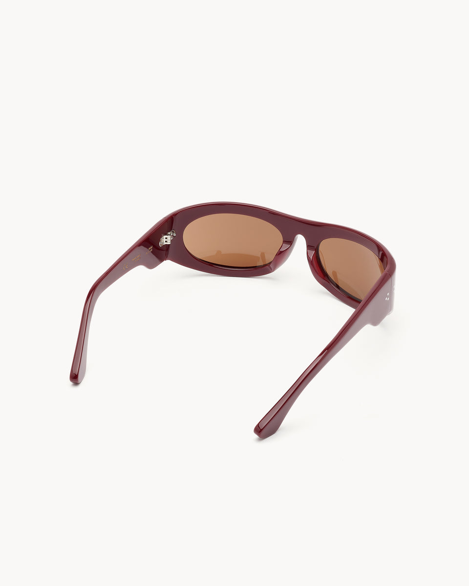 Safaa Burgundy Acetate Tobacco Lens Port Tanger Sunglasses Port